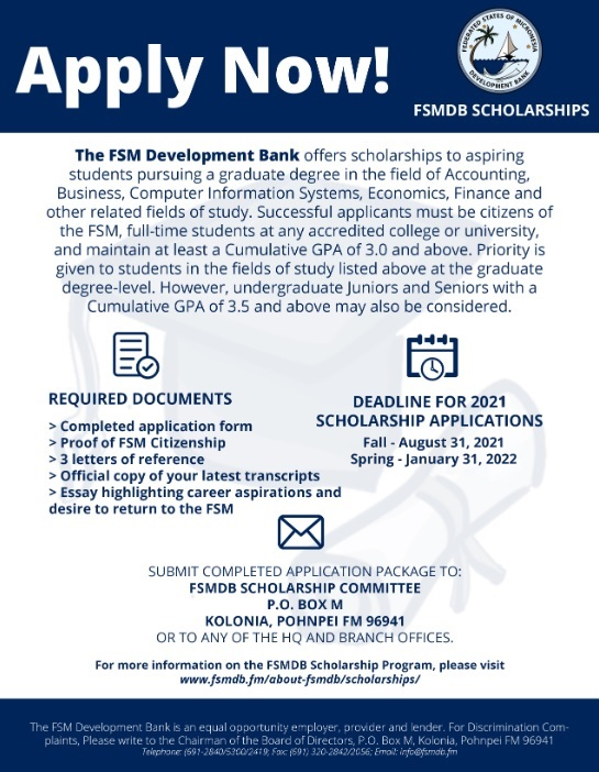 Scholarships – FSMDB